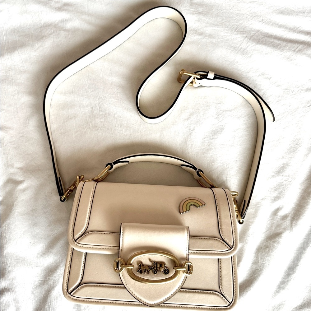 Coach 1941 Rare Hero Satchel White Chalk Crossover Bag - Gem